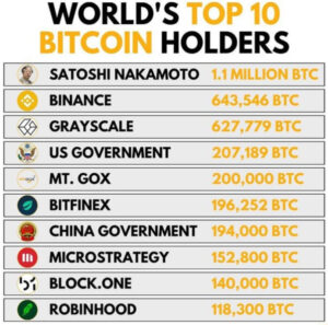 Quem são os 10 maiores detentores de Bitcoin do mundo? | Money Invest